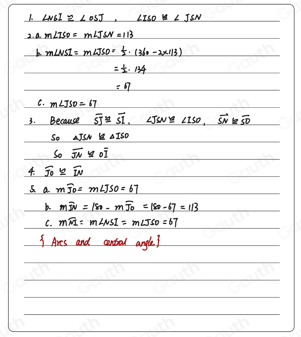 Solved: COLLABORATIVE LEARNING Skill: Solve problems involving arcs and ...