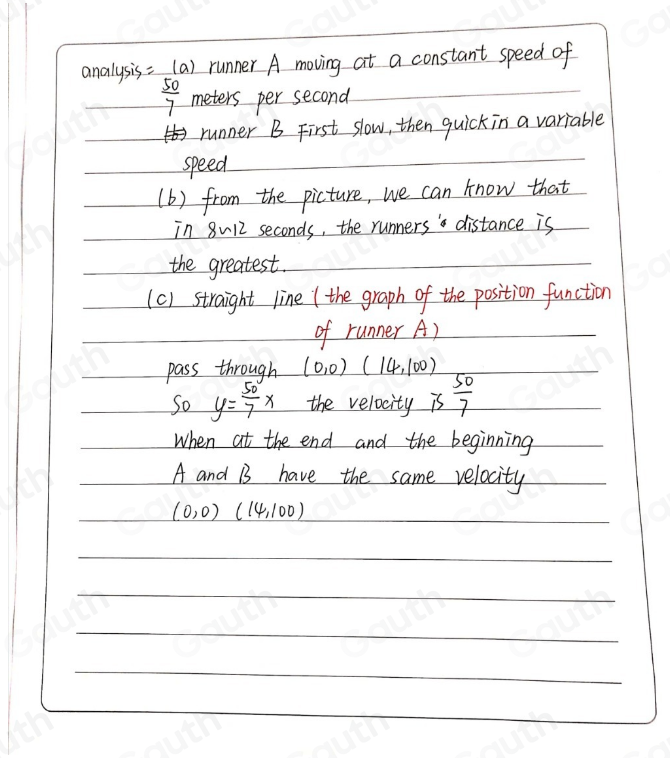 Solved: Shown are graphs of the position functions of two runners, A ...
