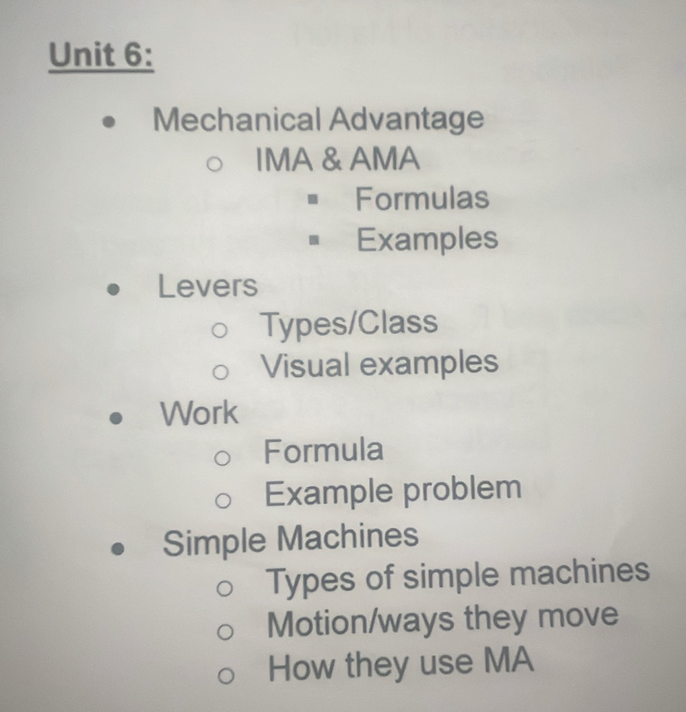 Solved: Mechanical Advantage IMA & AMA Formulas Examples Levers Types ...