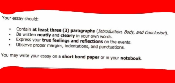 Solved: Your essay should: Contain at least three (3) paragraphs ...