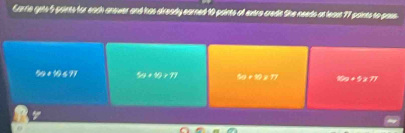 Solved: Earre gete 5 paints for each answer and has diready earned 10 ...