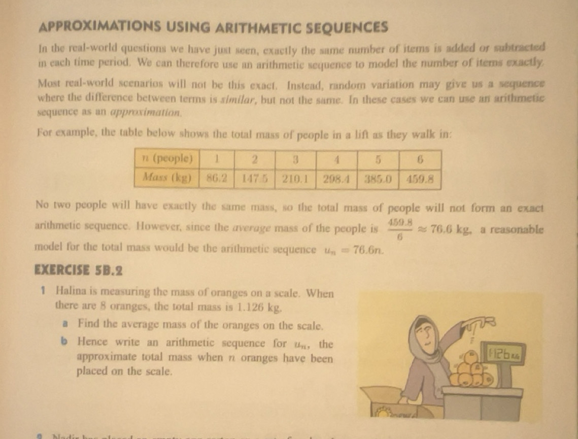 Solved: APPROXIMATIONS USING ARITHMETIC SEQUENCES In the real-world ...