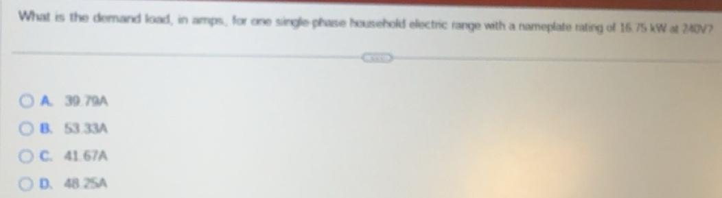 Solved: What is the demand load, in amps, for one single phase ...