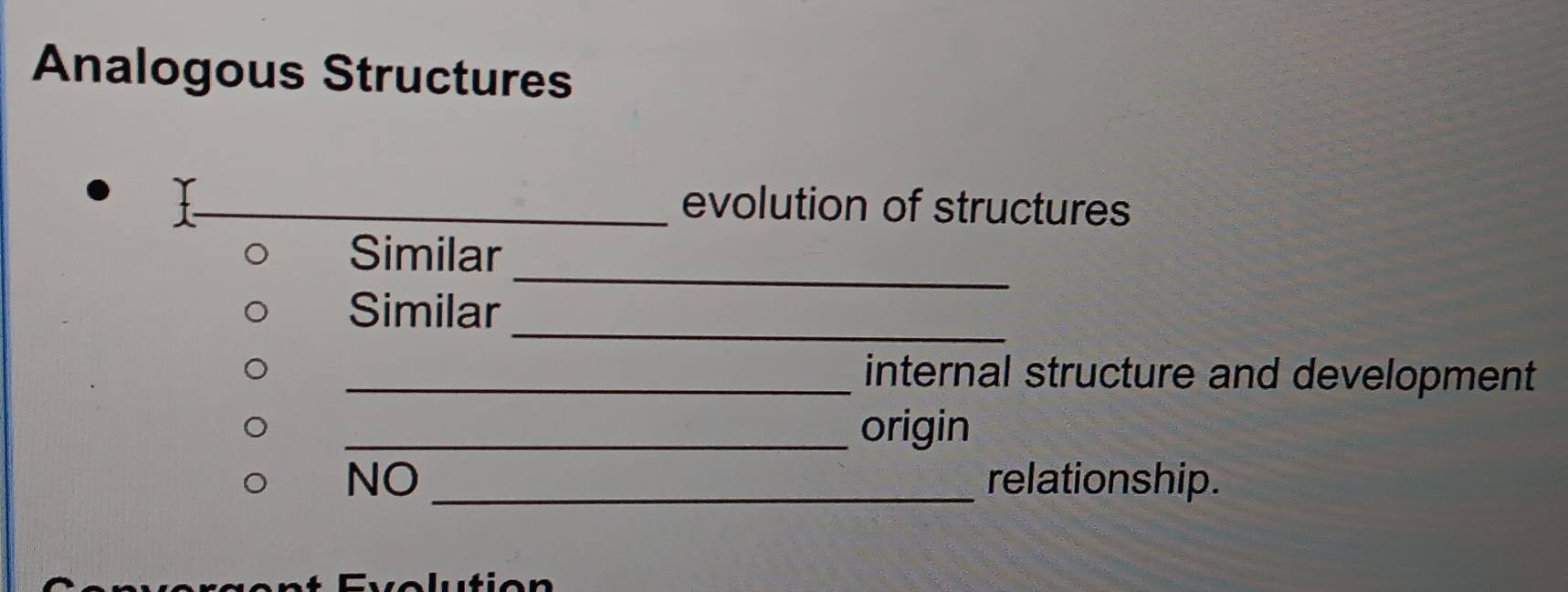 Solved: Analogous Structures _evolution of structures _ Similar Similar ...