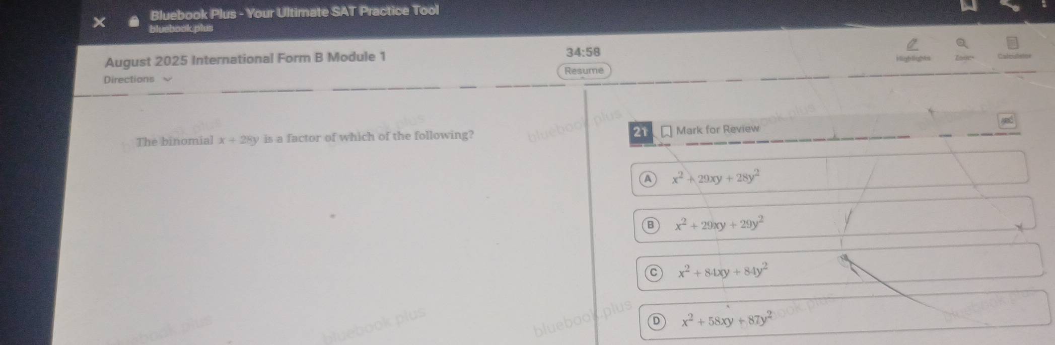تم الحل:Bluebook Plus - Your Ultimate SAT Practice Tool bluebook plus ...