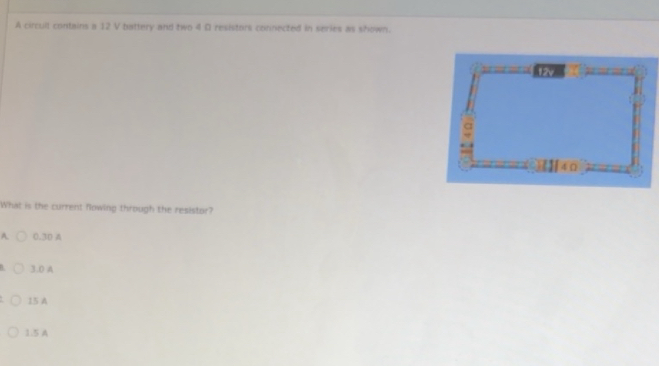 Solved: A circull contains a 12 V battery and two 4 D resistors ...