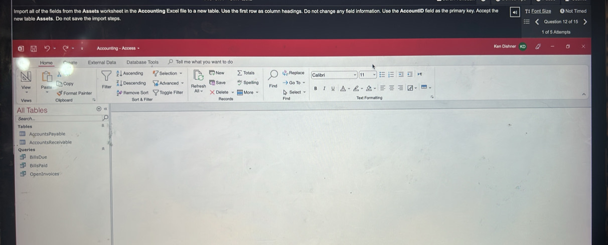 Solved: Import all of the fields from the Assets worksheet in the ...