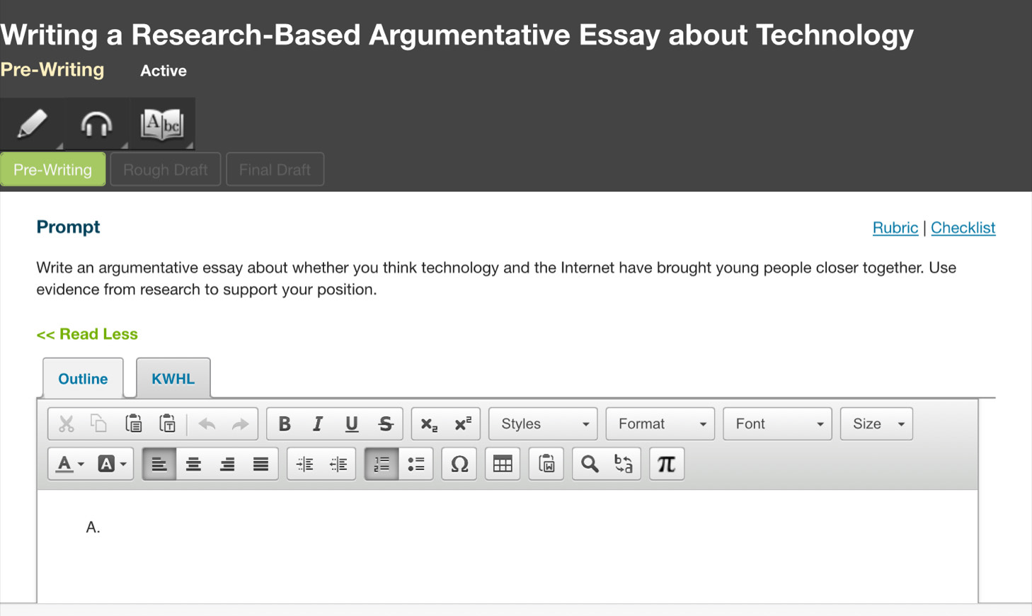 Solved: Writing a Research-Based Argumentative Essay about Technology ...
