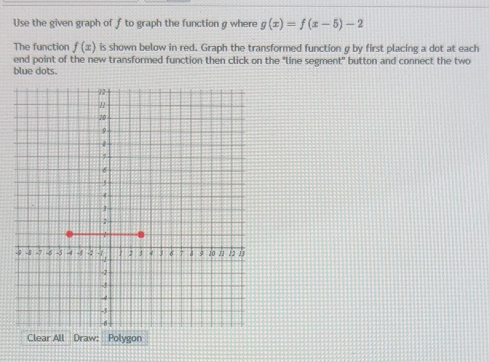 Solved: Use the given graph of f to graph the function g where g(x)=f(x ...
