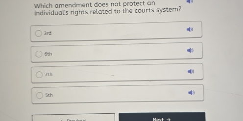Solved: Which amendment does not protect an individual's rights related ...