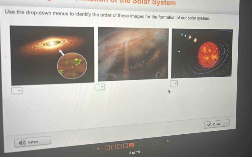 Solved: the Solar System Use the drop-down menus to identify the order ...