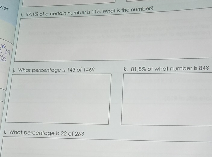 Solved: wer i. 57.1% of a certain number is 115. What is the number? j ...