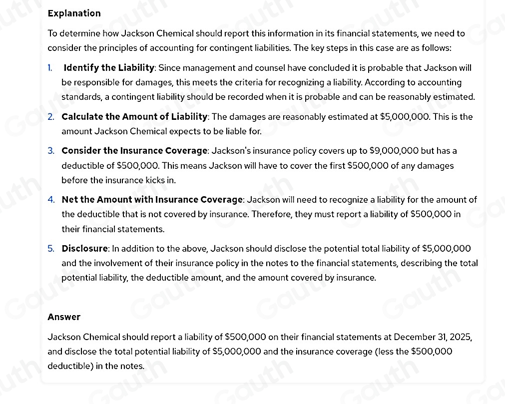 Solved: On October 1, 2025, Jackson Chemical was identifed as a ...