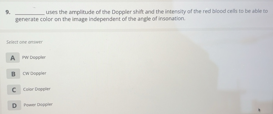 Solved: uses the amplitude of the Doppler shift and the intensity of ...