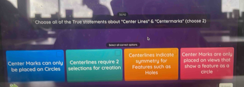 Solved: 30/42 Choose all of the True statements about ''Center Lines ...