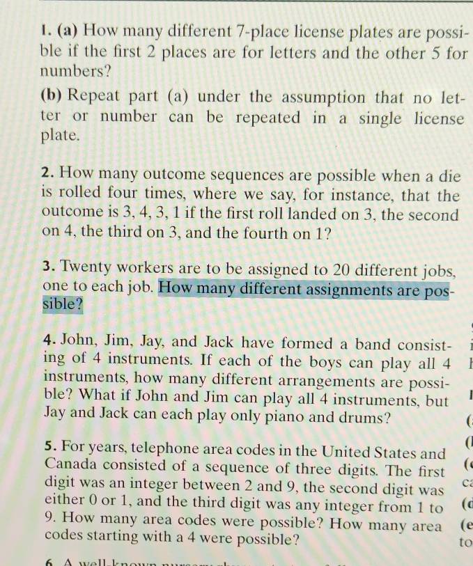 Solved: How many different 7 -place license plates are possi- ble if ...