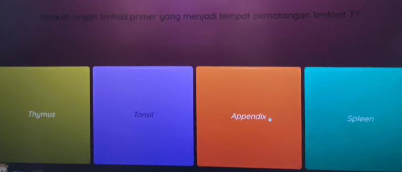 Selesai:Apakah organ limfoid primer yang menjadi tempat pematangan ...