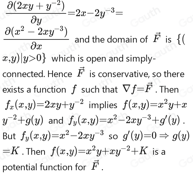 Solved: Determine whether or not vector F is a conservative vector ...