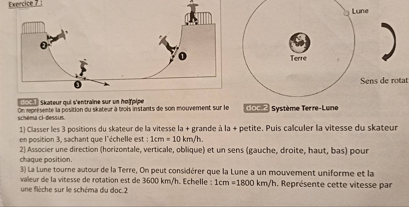 Résolu :de rotat doc.1 Skateur qui s'entraîne sur un halfpipe On ...