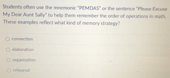 Solved: Students often use the mnemonic “PEMDAS” or the sentence ...