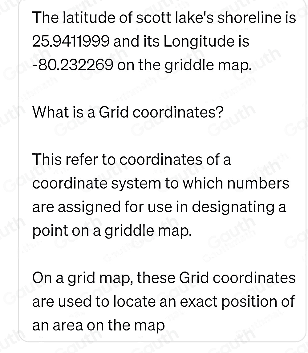 Solved: What are the eight-digit grid coordinates S for the northern ...