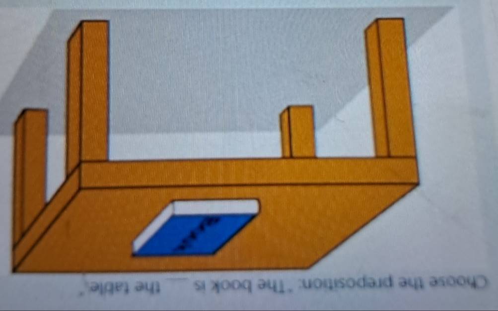 Resuelto:Choose the preposition: "The book is _the table."