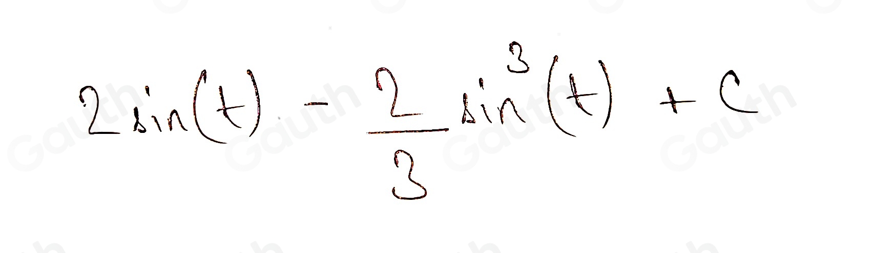 Solved: Find the indefinite integral for the function ∈t 2cos^3(t)dt ...
