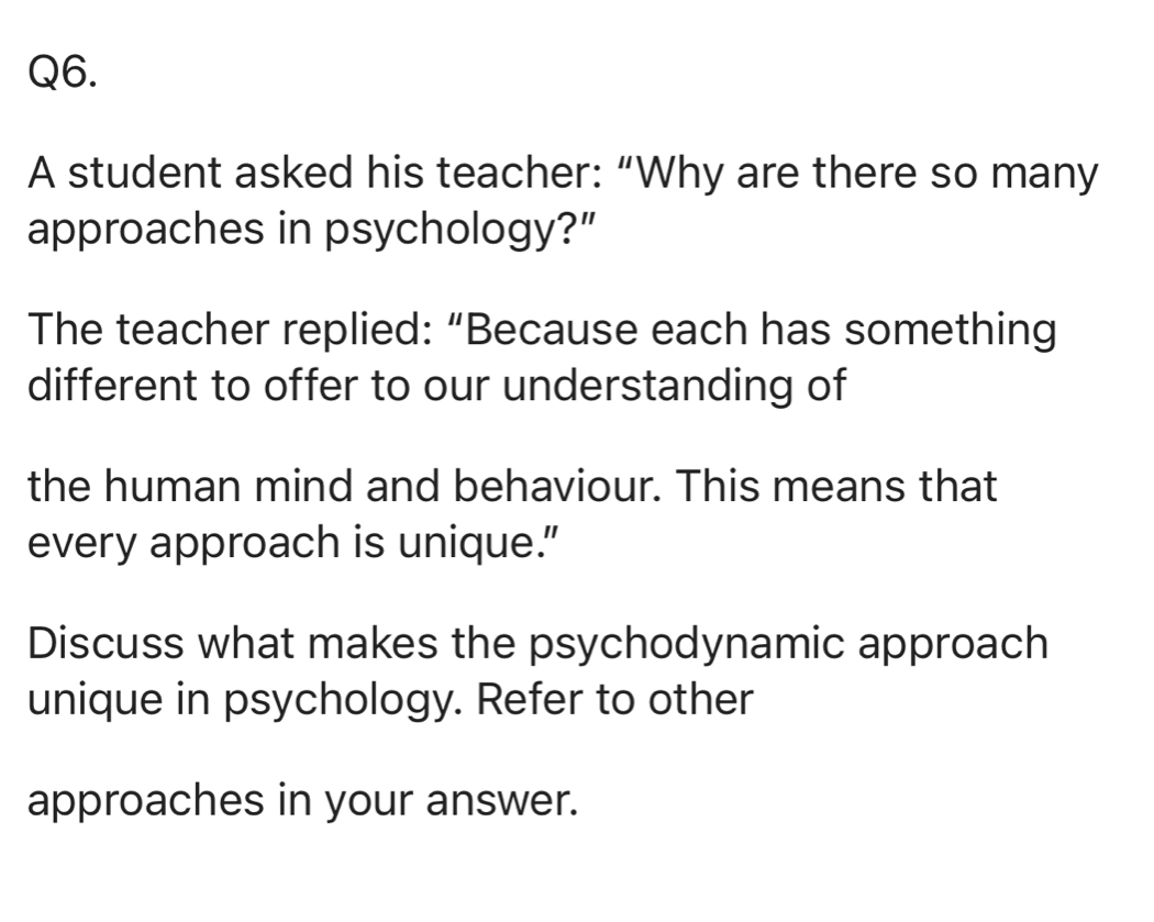 Solved: A student asked his teacher: “Why are there so many approaches ...