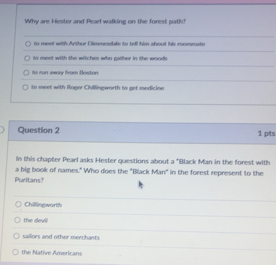 Solved: Why are Hester and Pearl walking on the forest path? to meet ...
