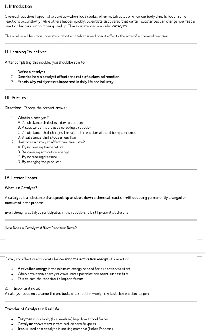 Solved: Introduction Chemical reactions happen all around us—when food ...
