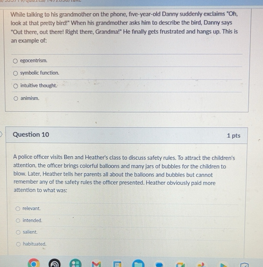 Solved: While talking to his grandmother on the phone, five-year-old ...