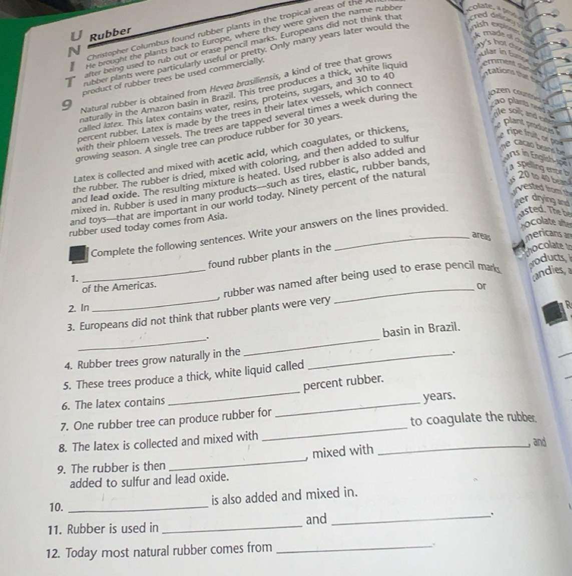 Solved: colate cred deut Inish exe Christopher Columbus found rubber ...