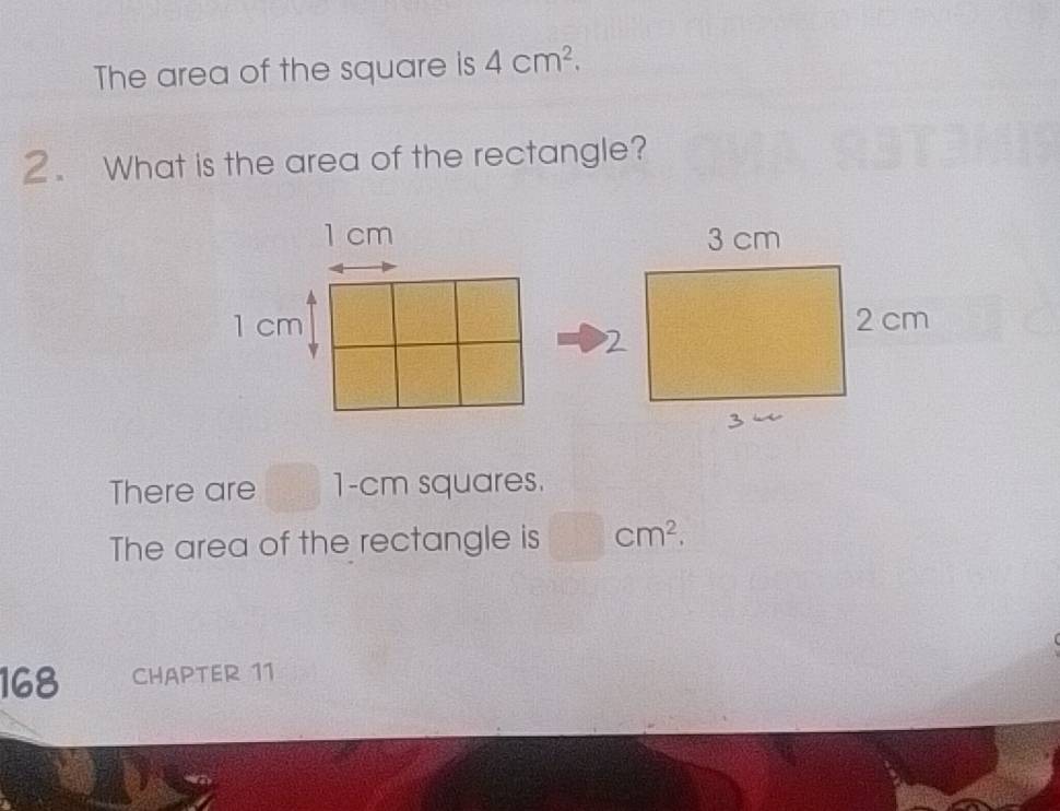 Gelöst:The area of the square is 4cm^2. 2. What is the area of the ...