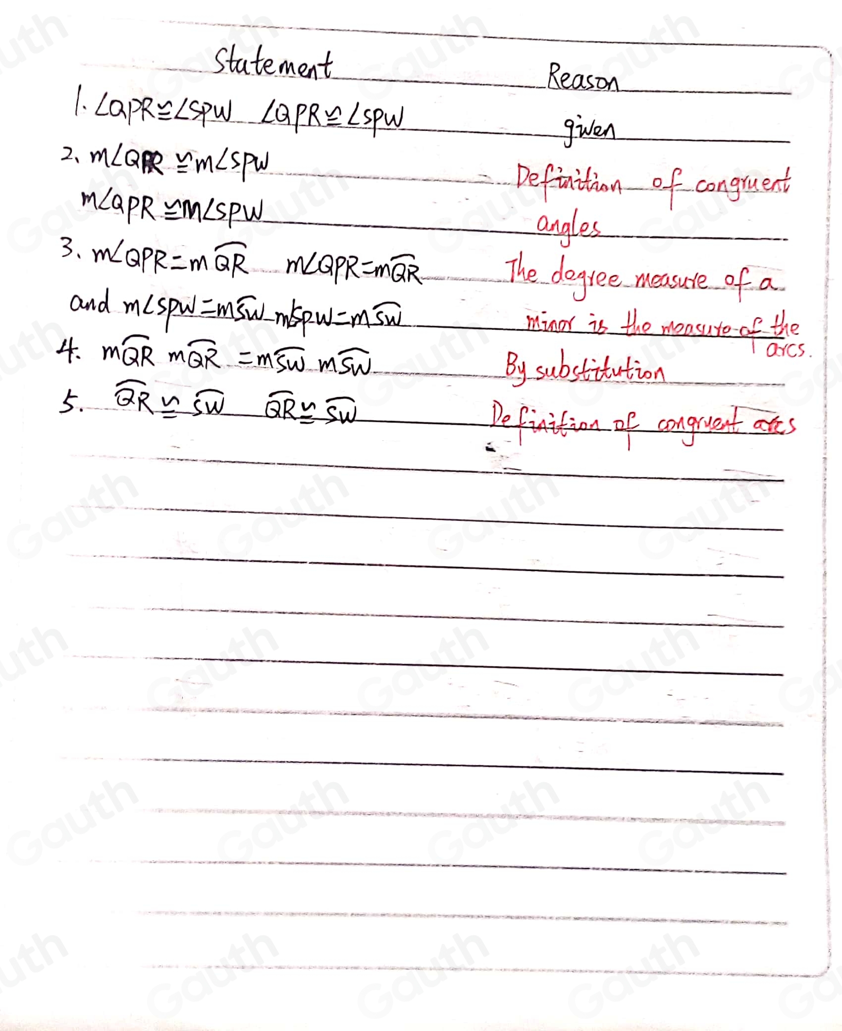 Solved: Theorems Related to Central Angles and Their Corresponding Arcs ...