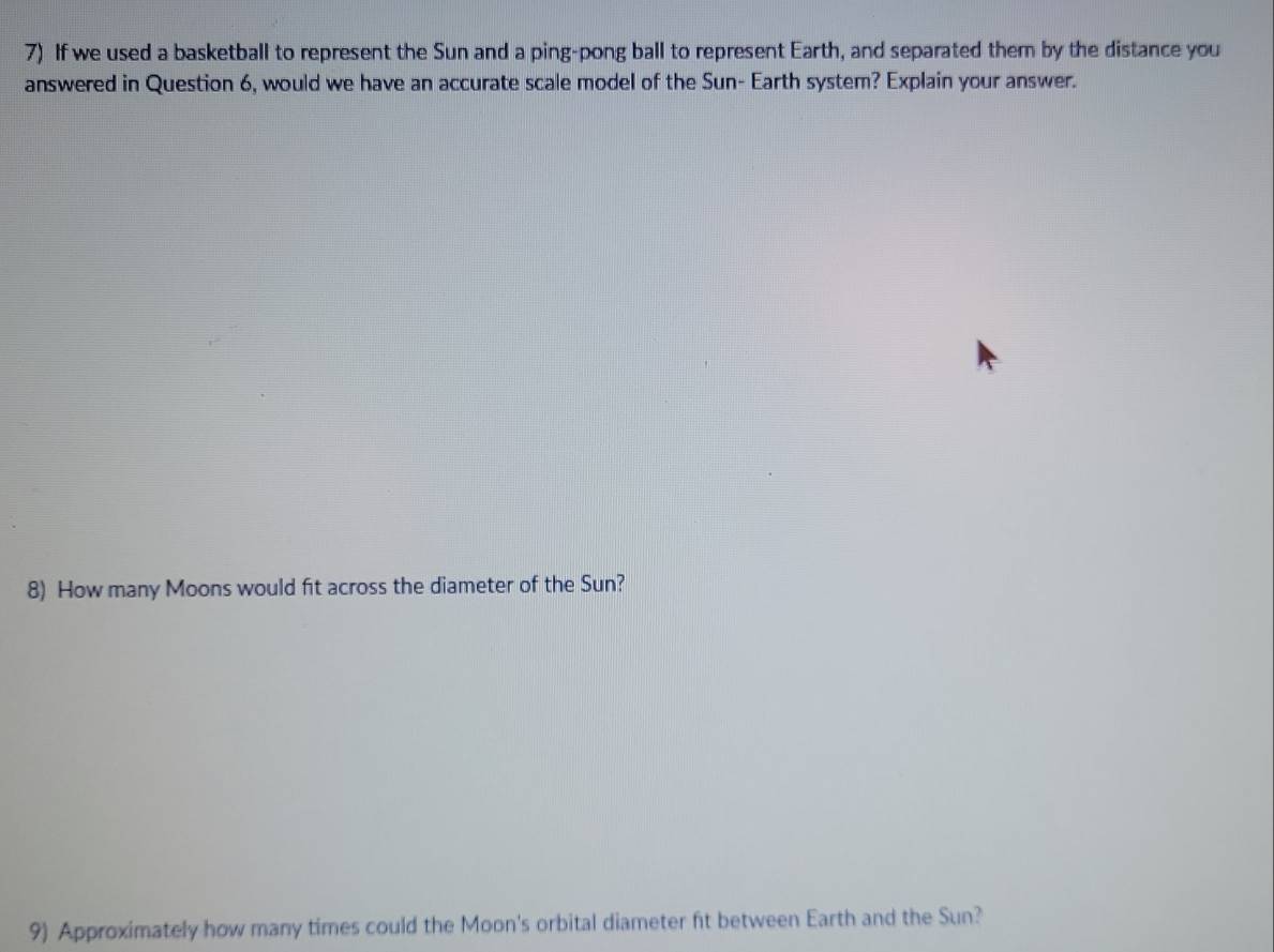 Solved: If we used a basketball to represent the Sun and a ping-pong ...