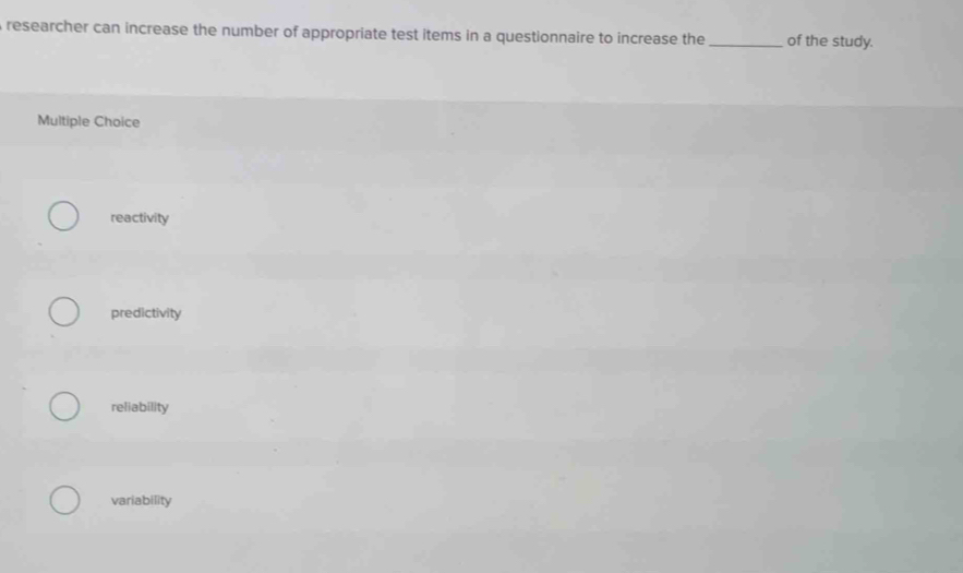Solved: researcher can increase the number of appropriate test items in ...