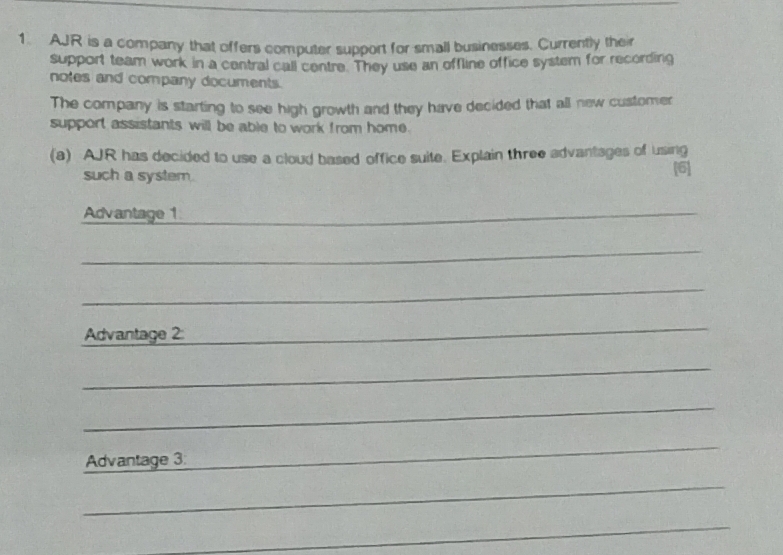 Solved: AJR is a company that offers computer support for small ...