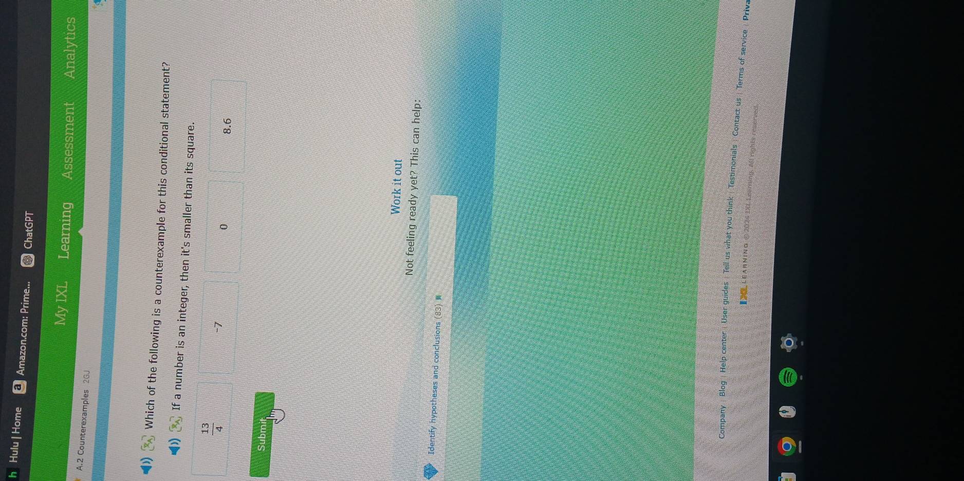 Solved: Hulu | Home Amazon.com: Prime.. ChatGPT Mv IXI Learning ...