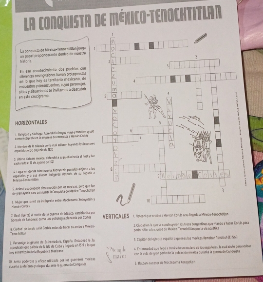 Resuelto:La COnQuista dE México-TeNochtiti La conquista de México ...