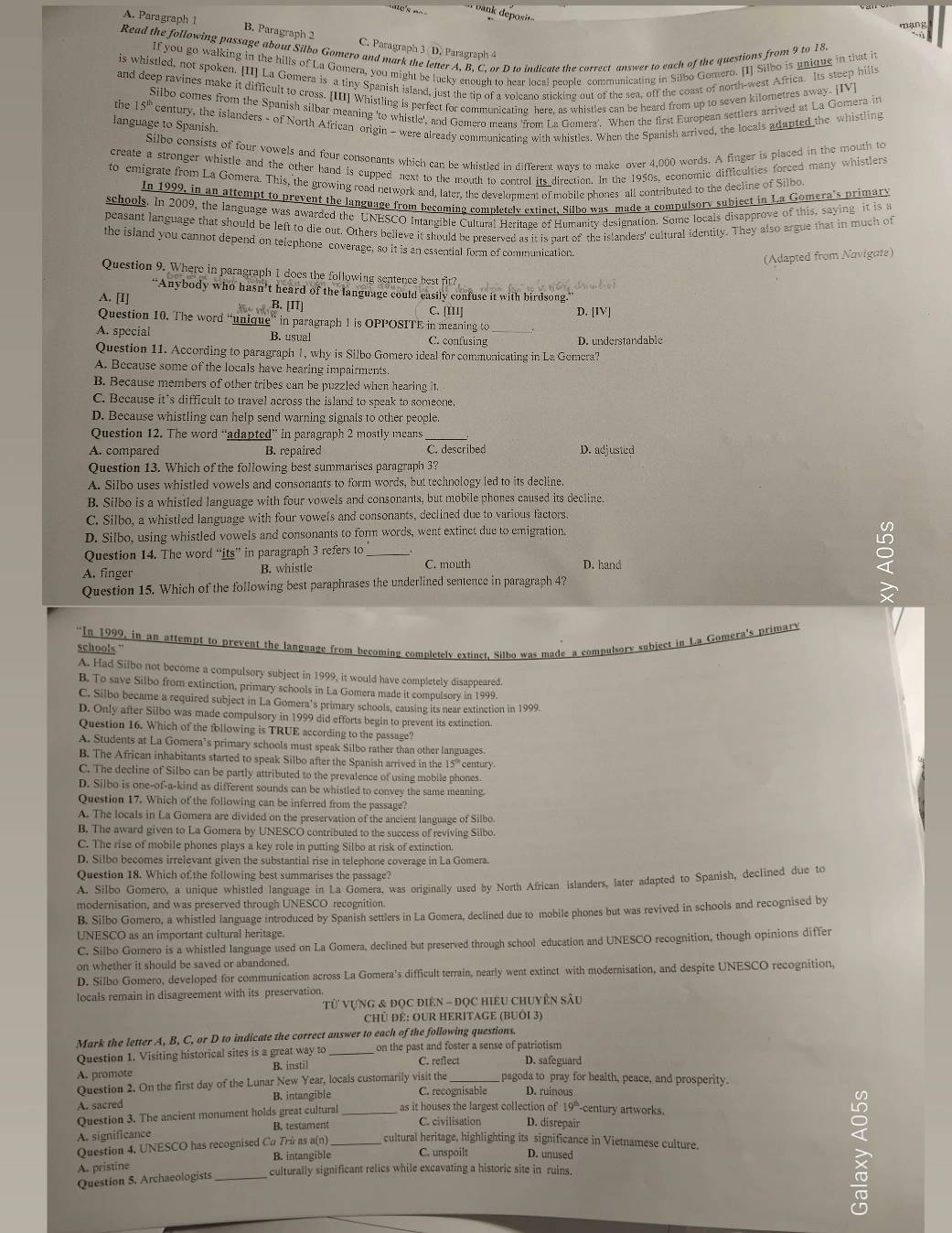 Giải quyết:de os A. Paragraph I B. Paragraph 2 C. Paragraph 3 D ...