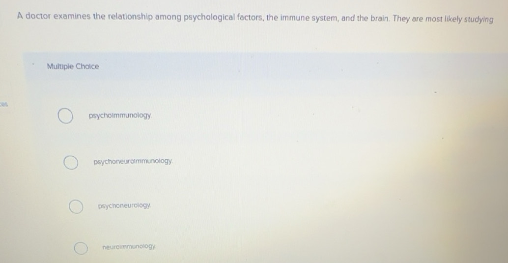 Solved: A doctor examines the relationship among psychological factors ...