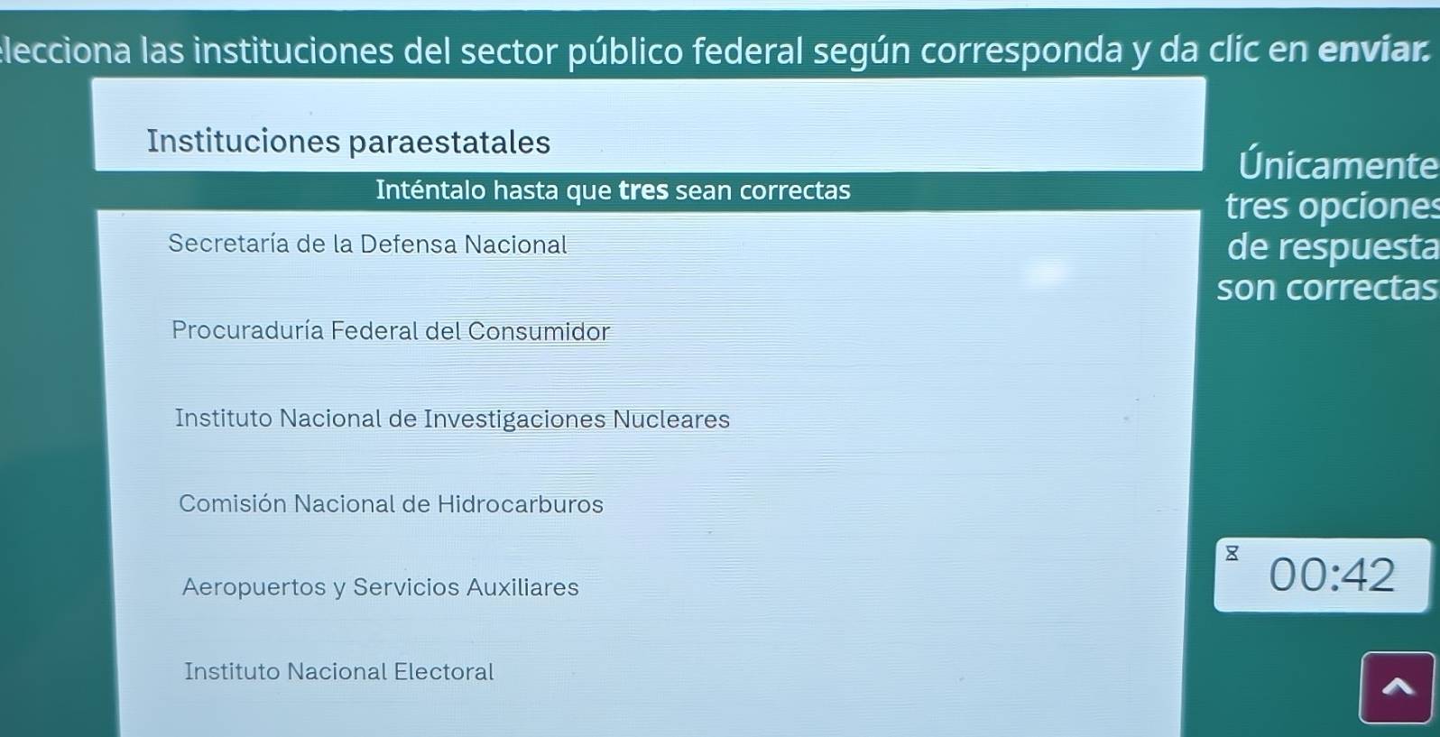 Resuelto:elecciona las instituciones del sector público federal según ...