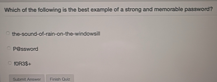 Solved: Which of the following is the best example of a strong and ...