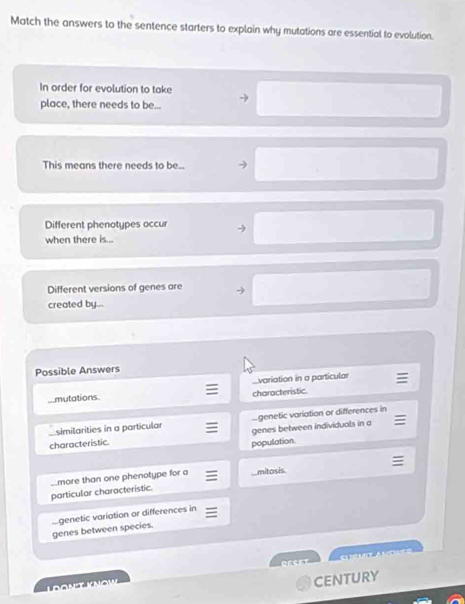 Solved: Match the answers to the sentence starters to explain why ...