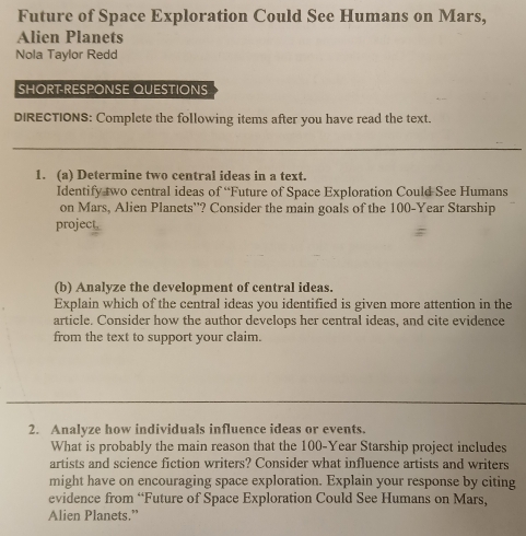 Solved: Future of Space Exploration Could See Humans on Mars, Alien ...