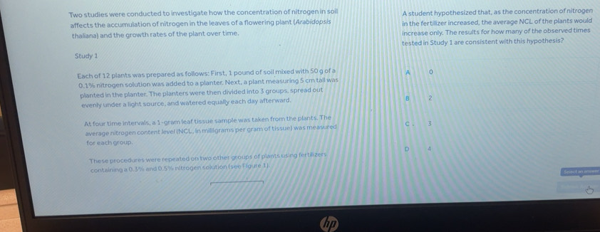 Gelöst:Two studies were conducted to investigate how the concentration ...