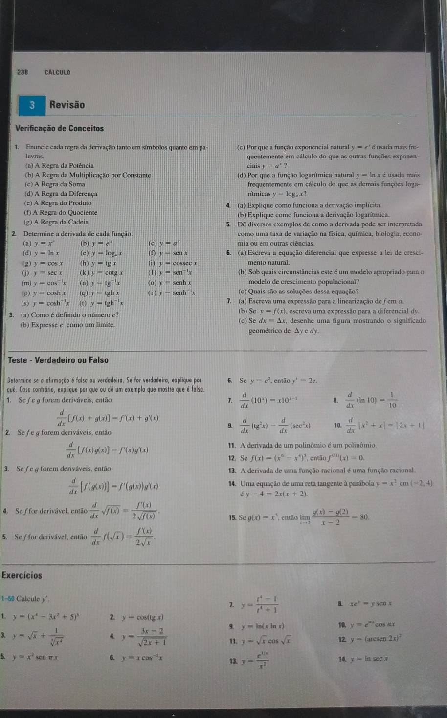 Resolvido:238 CALCULO 3 Revisão Verificação de Conceitos 1. Enuncie ...