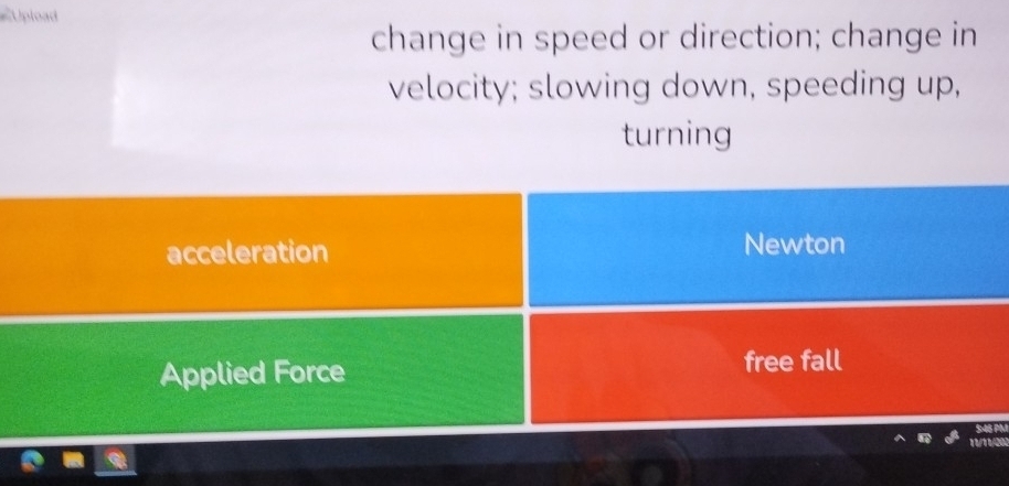 Solved: Upload change in speed or direction; change in velocity ...