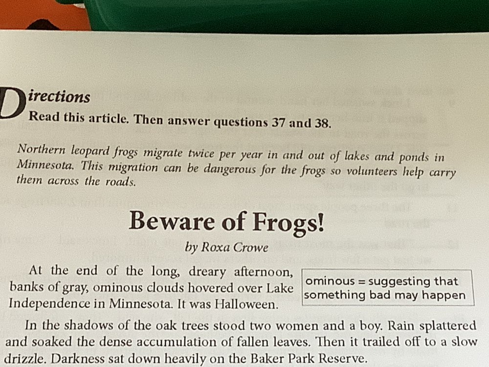 Solved: irections Read this article. Then answer questions 37 and 38 ...