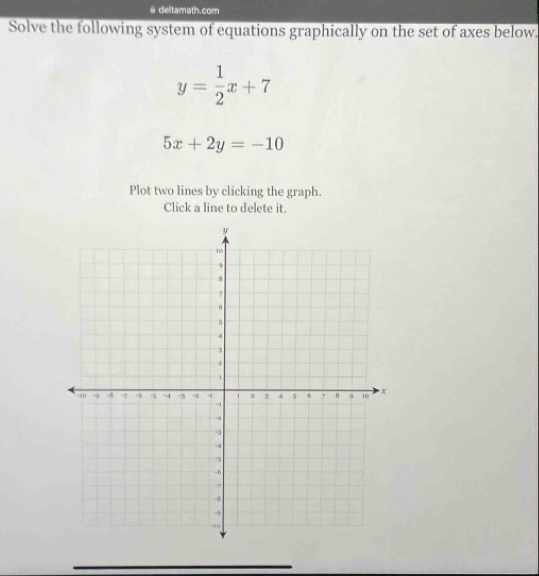 Solved: deltamath. com Solve the following system of equations ...